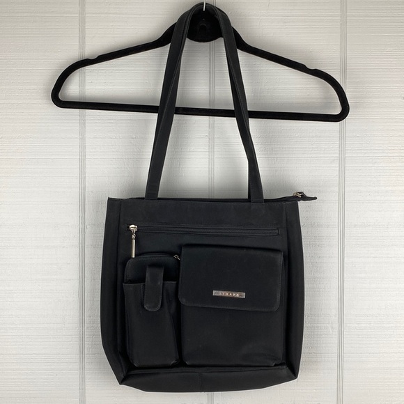 Strada | Bags | Strada Black Hangbag Shoulder Bag Many Pockets And ...